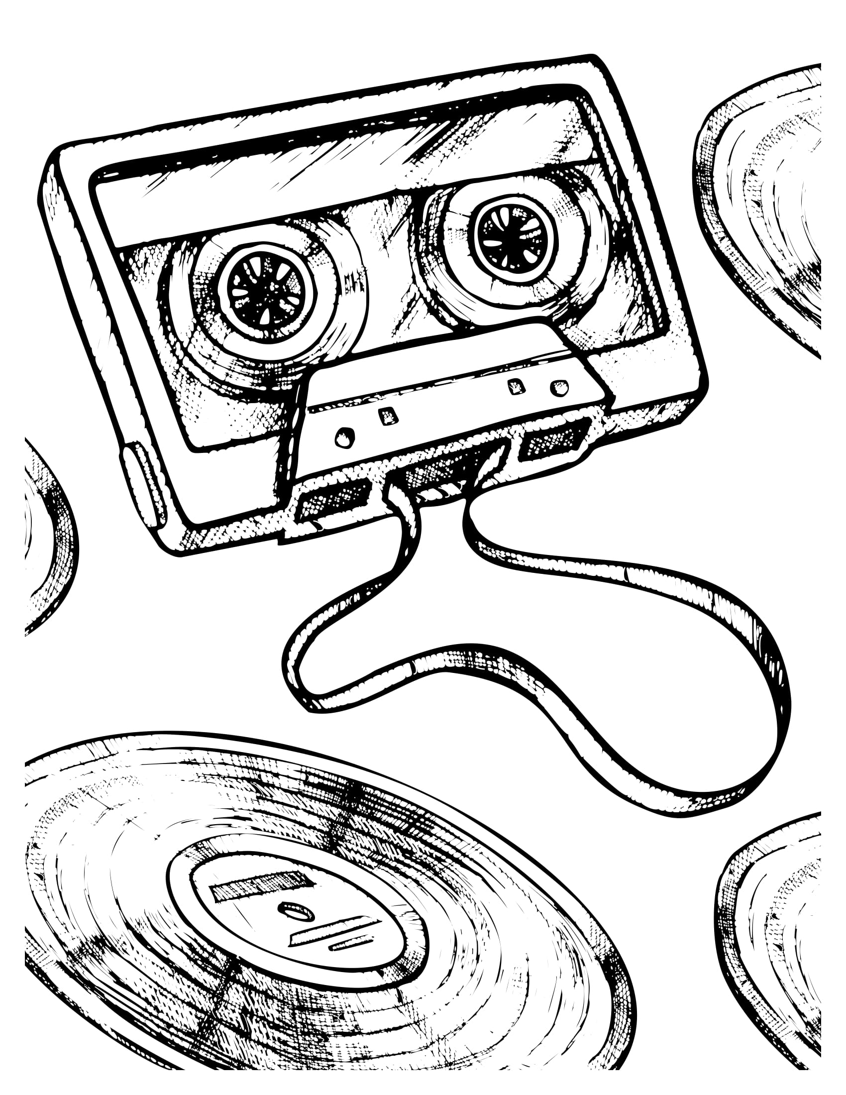 Funky 70s Coloring Pages Groovy Retro Art for All Ages