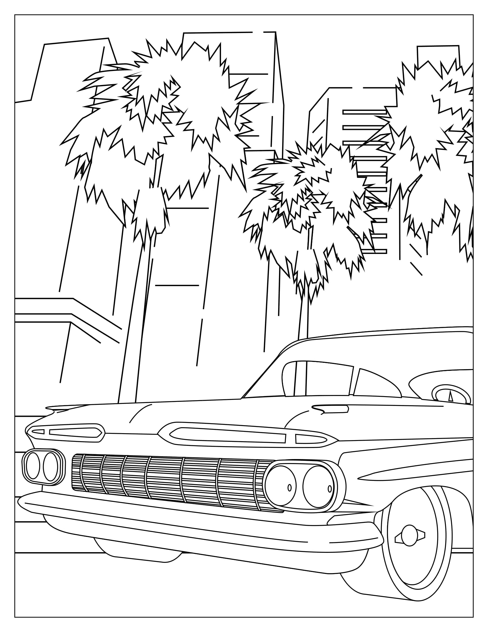 Funky 70s Coloring Pages Groovy Retro Art for All Ages