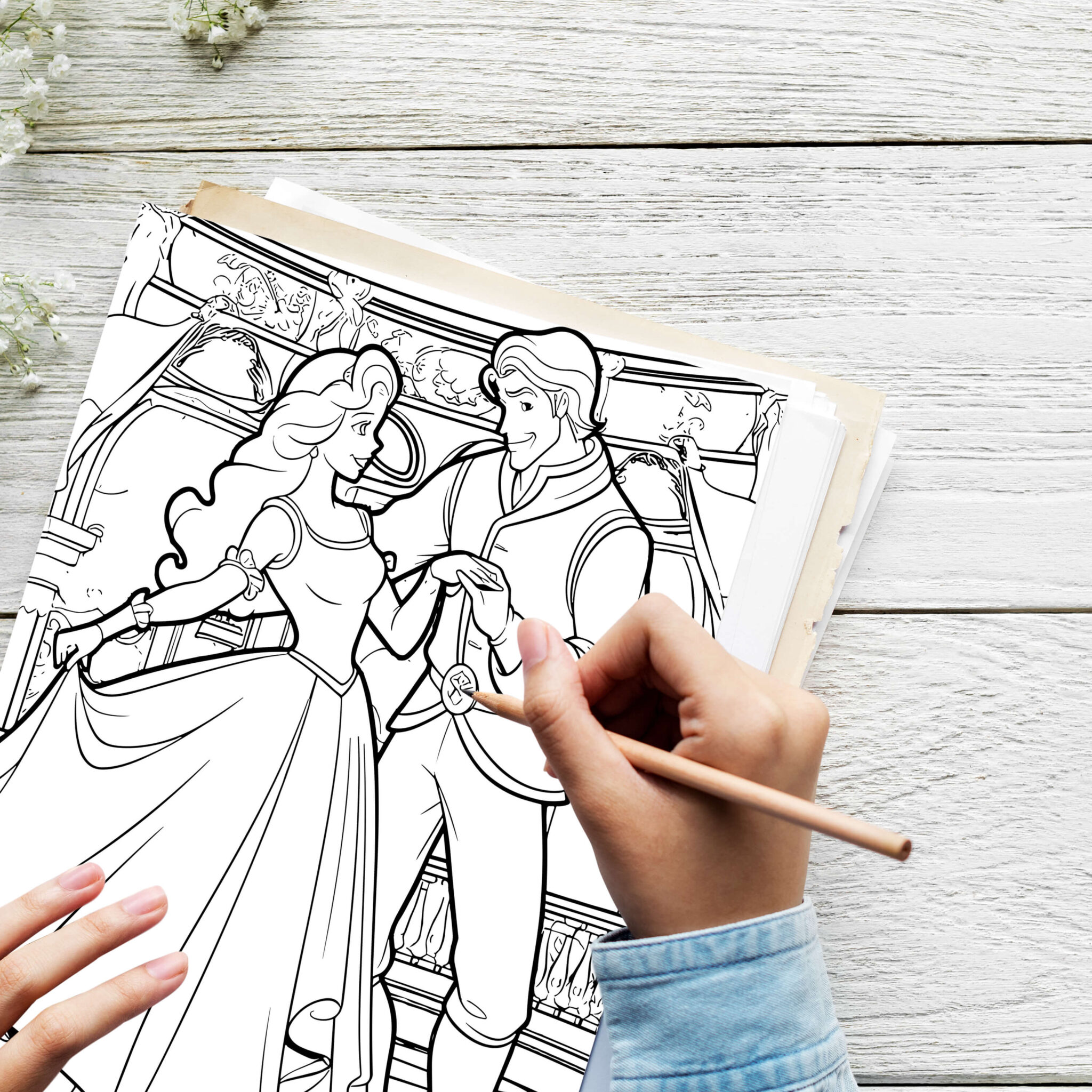 Country Romance Coloring Pages Free Printable Designs