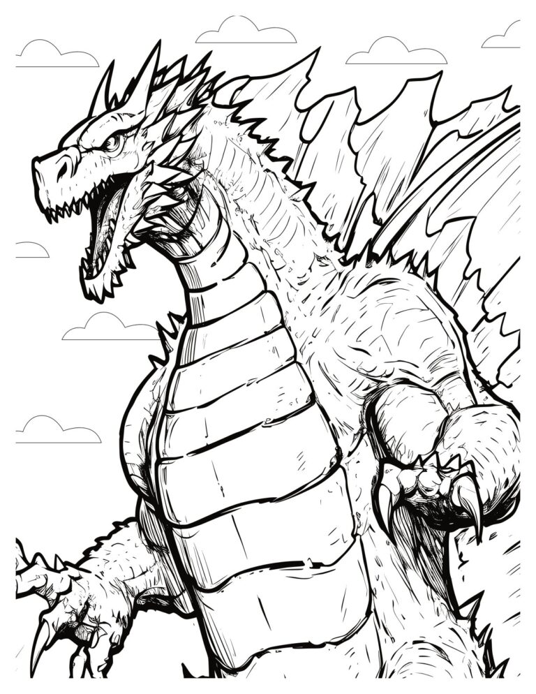 Godzilla Coloring Pages: Fun for Kids and Fans Alike