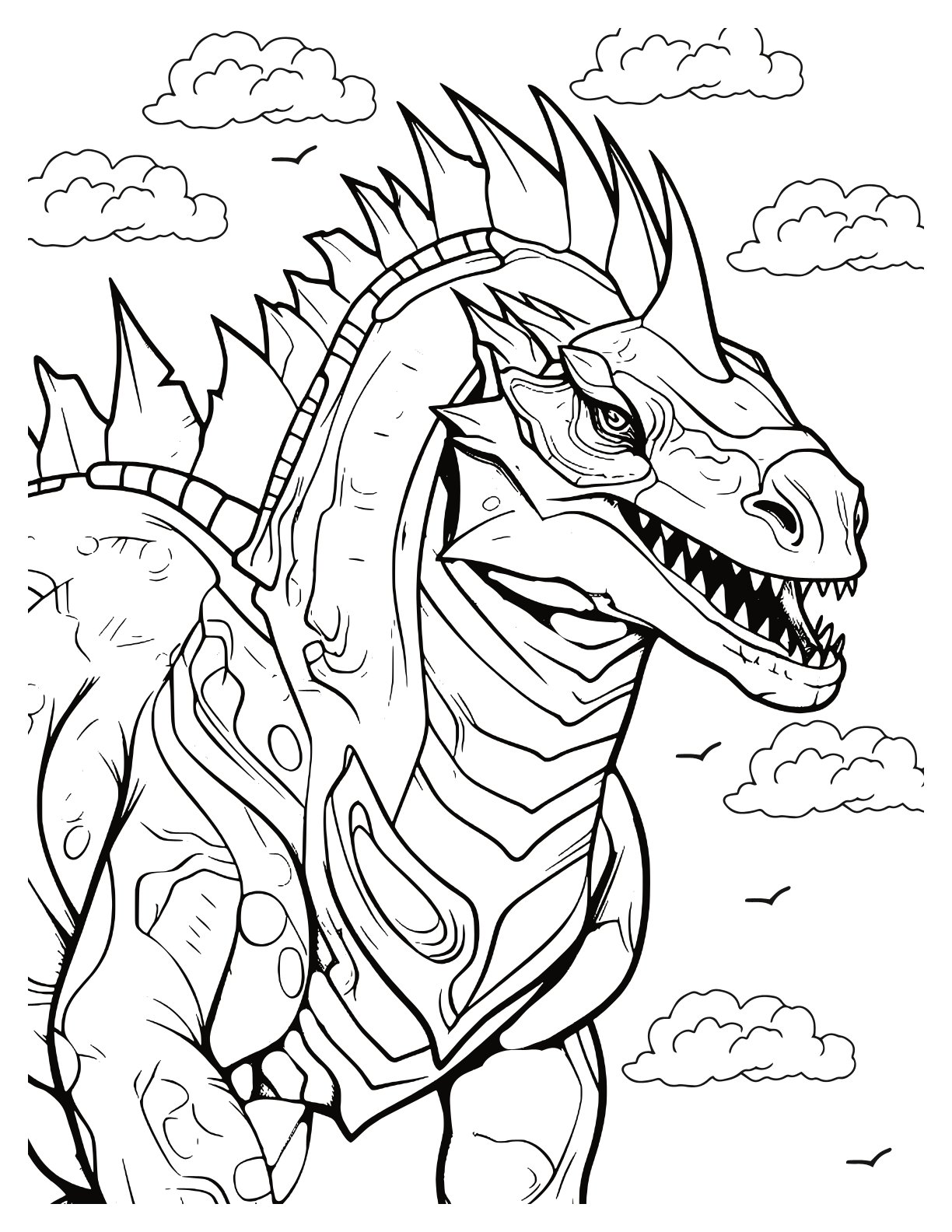 Godzilla Coloring Pages: Fun for Kids and Fans Alike