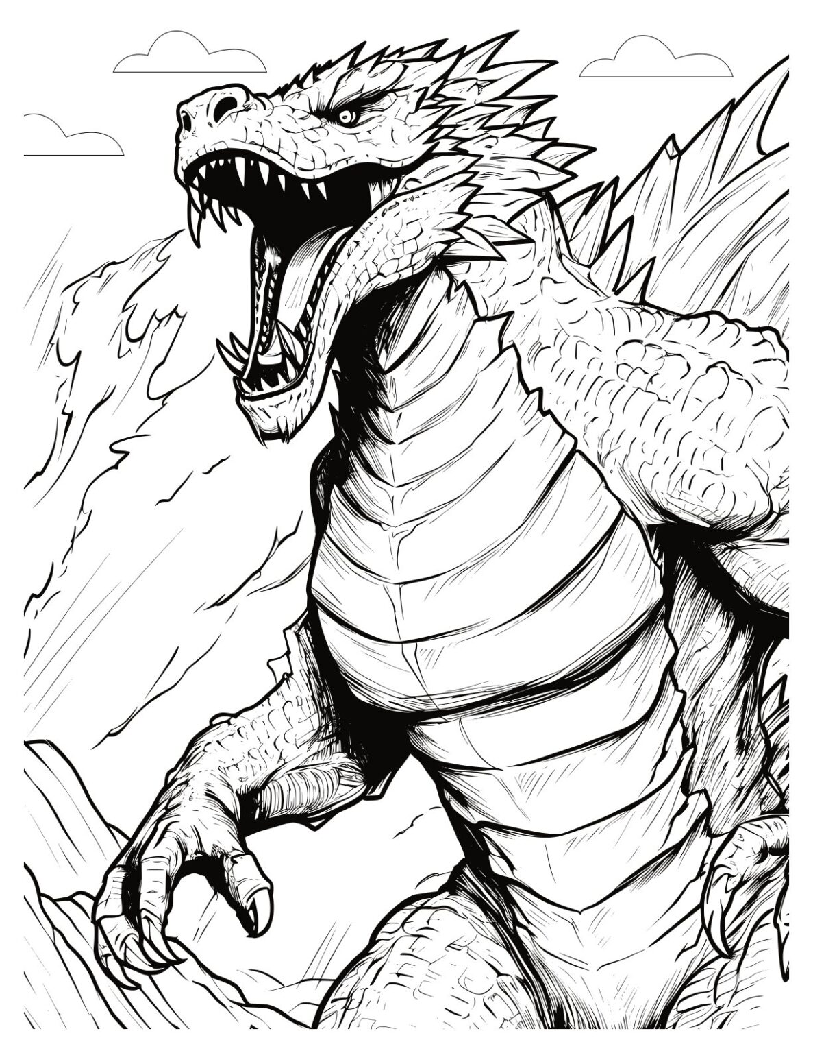 Godzilla Coloring Pages: Fun for Kids and Fans Alike