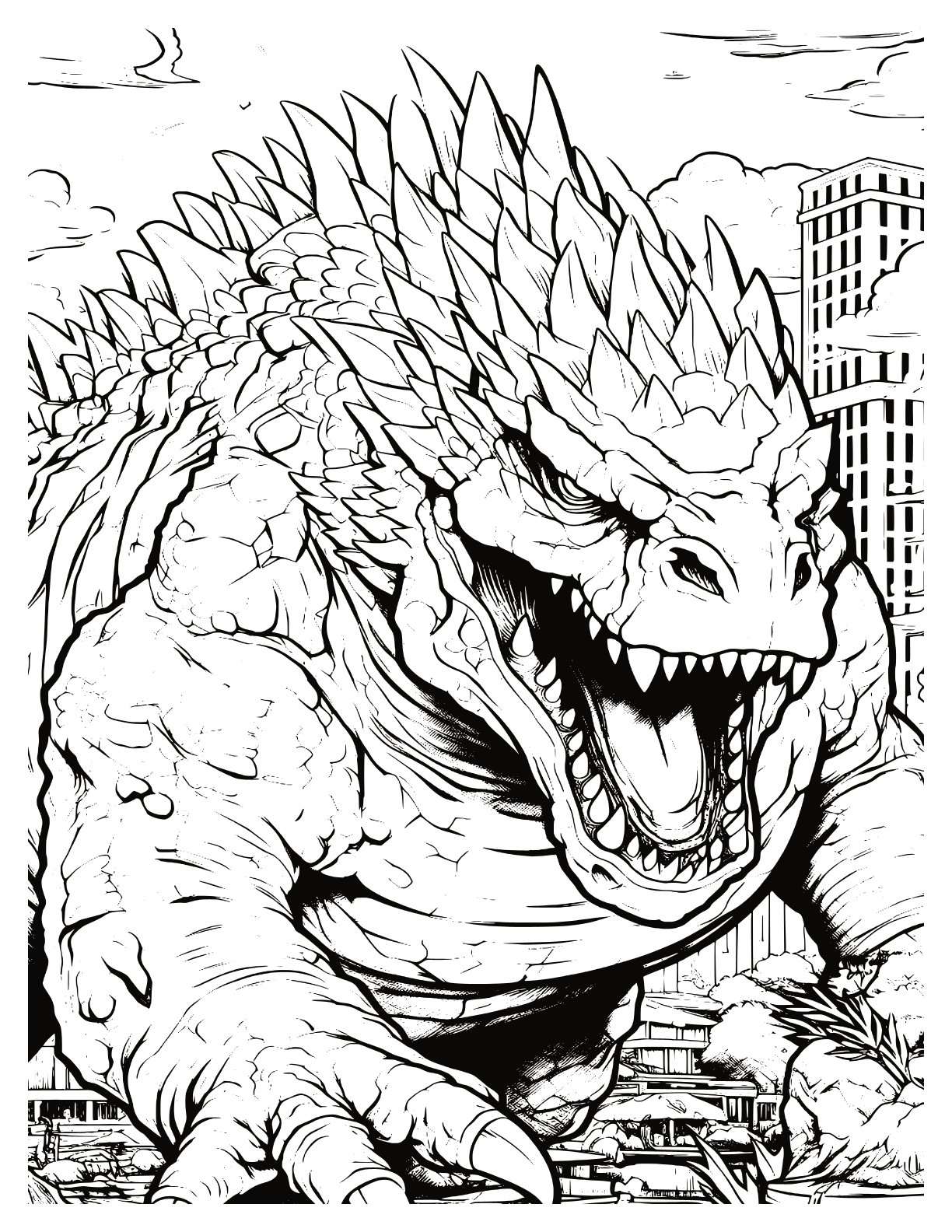 Godzilla Coloring Pages: Fun for Kids and Fans Alike