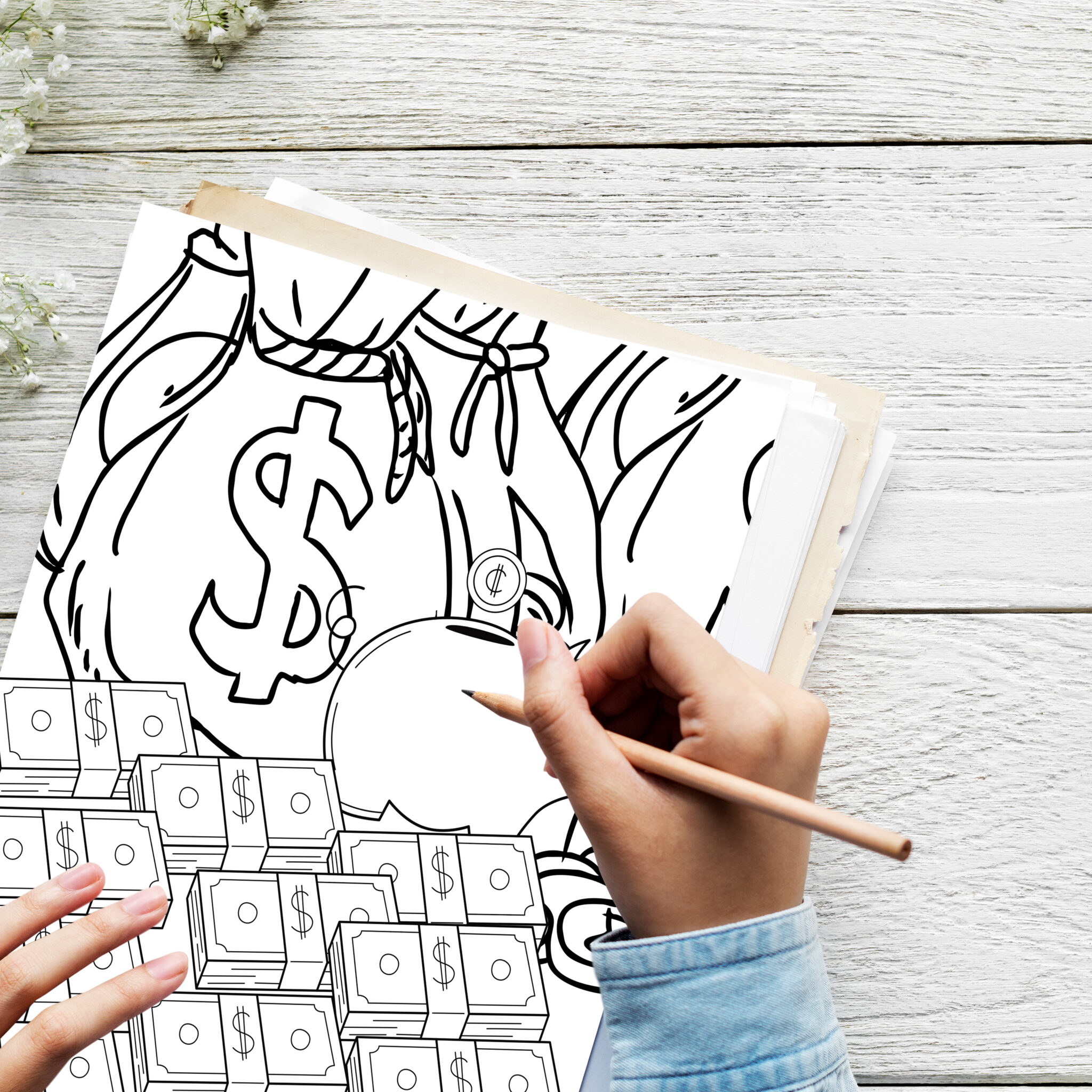 Coin Coloring Pages For Kids | Printable Money Sheets