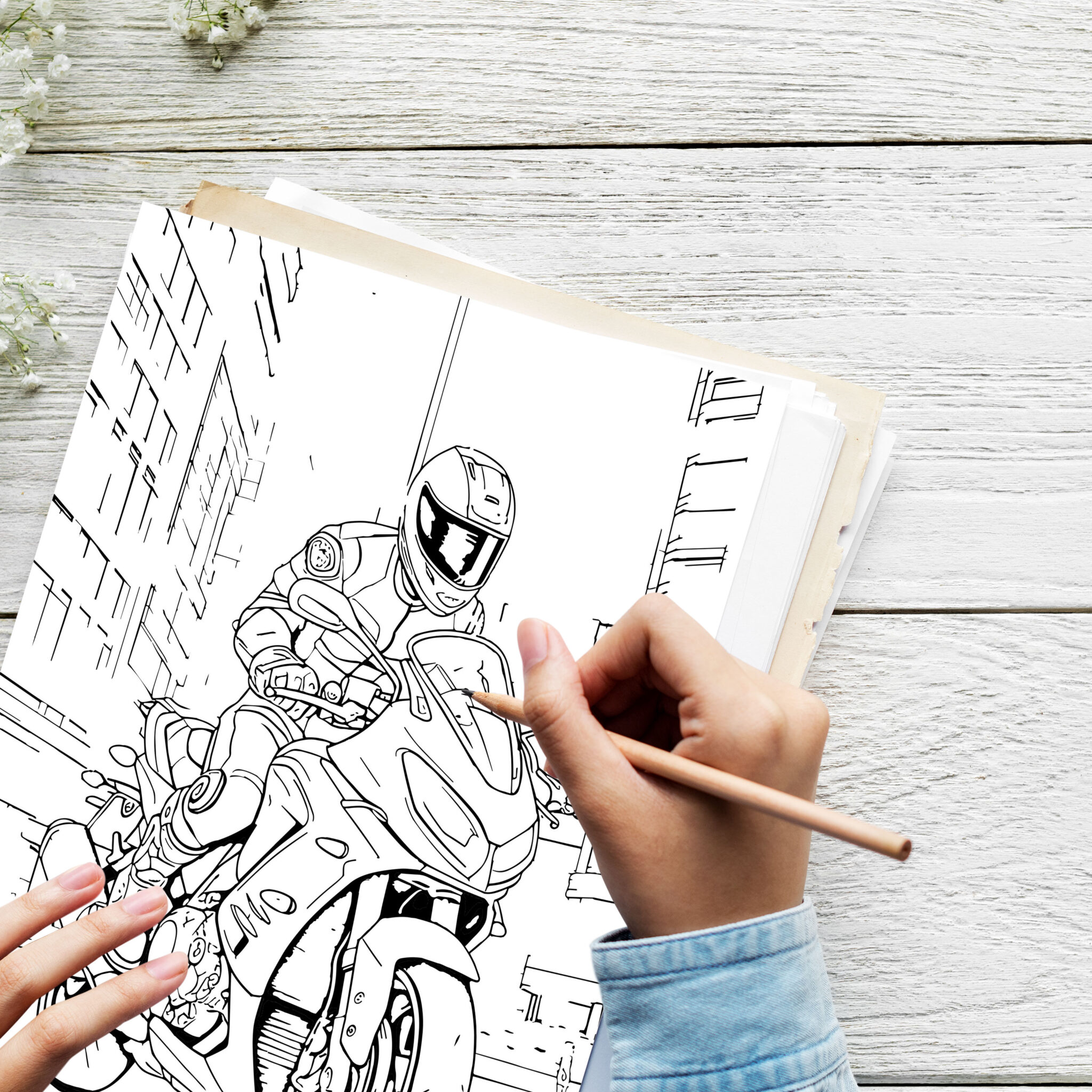 Motorcycle Coloring Pages: Free Printable Sheets For Kids & Adult