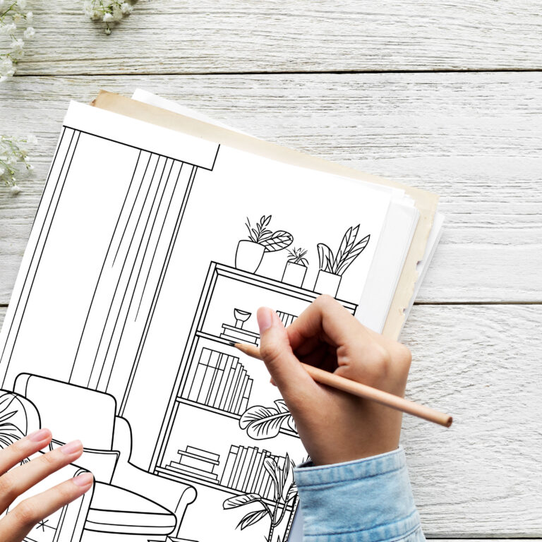 Interior Design Coloring Pages: Creative And Stylish Designs
