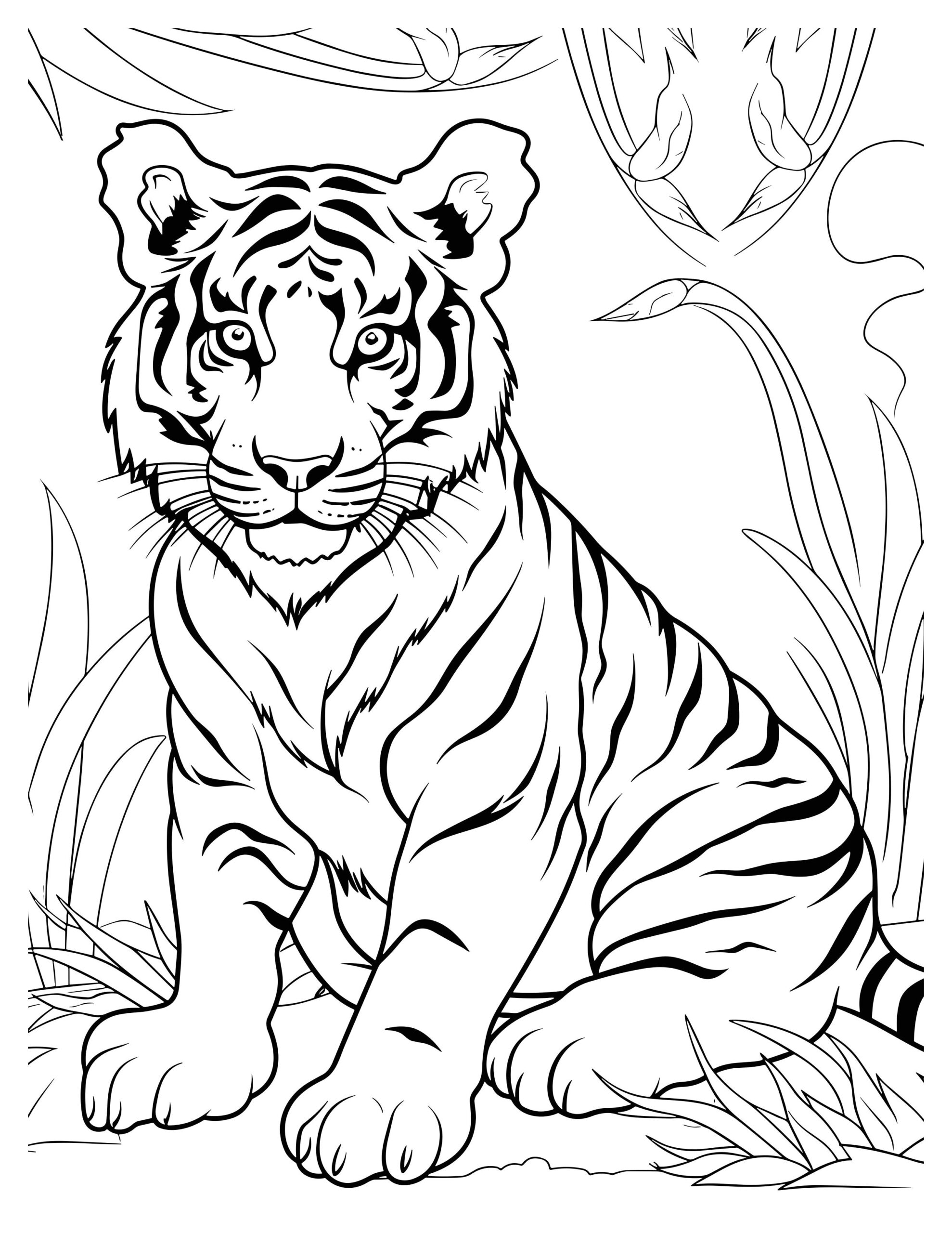 Majestic Tiger Coloring Pages Free and Fun
