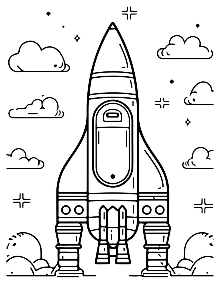 Spacecraft Coloring Pages: Fun and Educational Designs for Kids