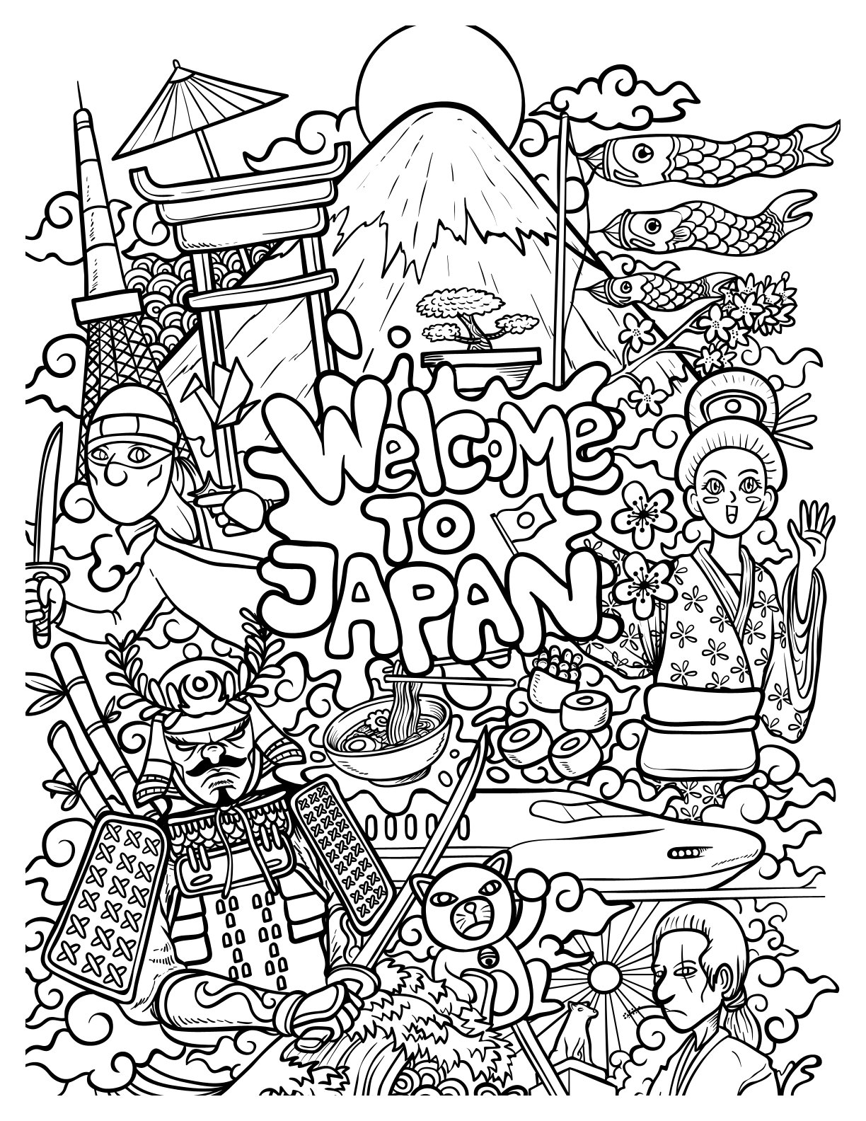 Travel Coloring Pages for Kids: Fun & Creative Adventures