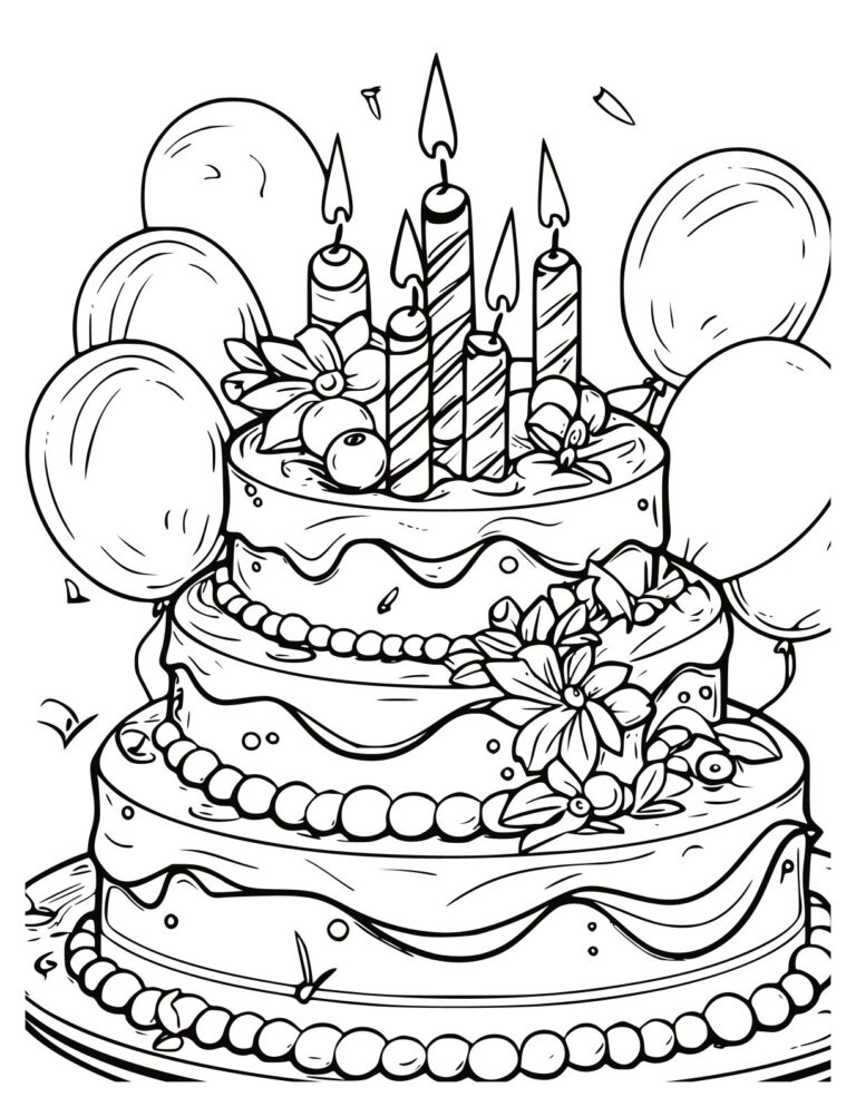 80th Birthday Coloring Pages for All Ages | Free Printables