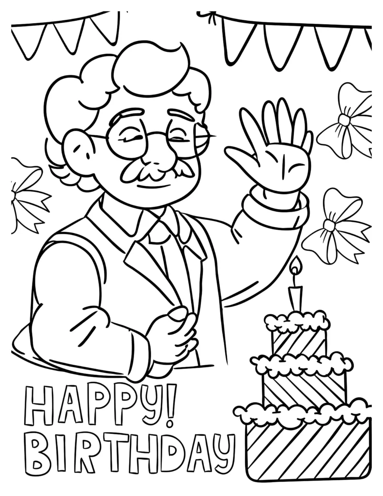 grandpa birthday coloring pages