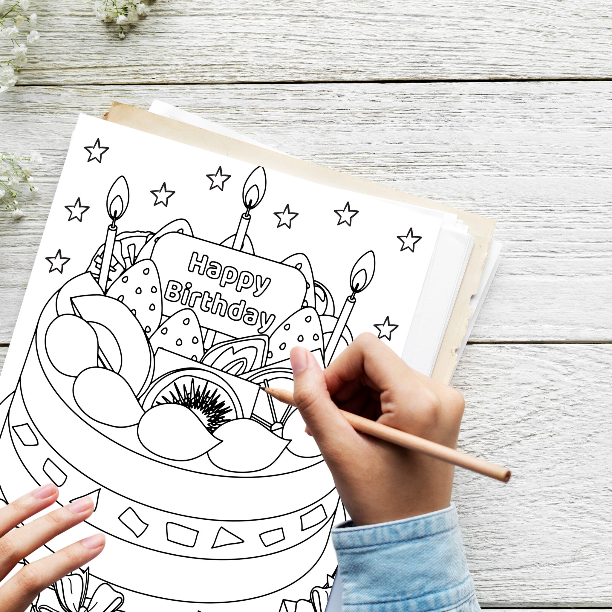 Celebratory 40th Birthday Coloring Pages for Fun